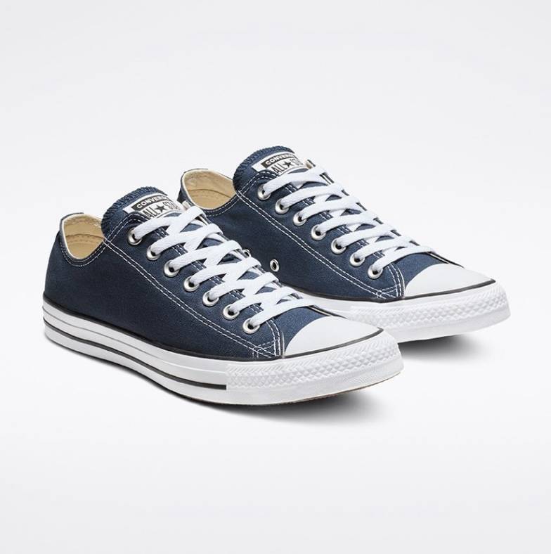 converse navy low